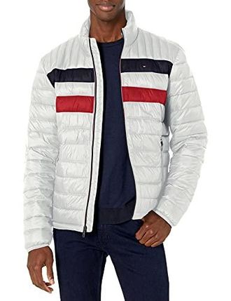 Tommy Hilfiger Ultra Loft Veste matelassée compacte pour homme, Bloc de couleur glacée, 3XL