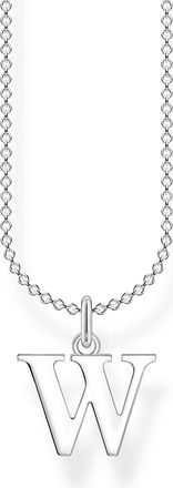Thomas Sabo Thomas Sabo Damen Halskette Buchstabe W silber 925 Sterlingsilber, 38-45 cm Länge