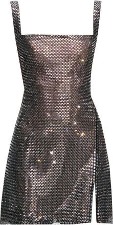Self Portrait Femme, Robes, Gris, Taille: 34 FR Rhinestone Mini Dress