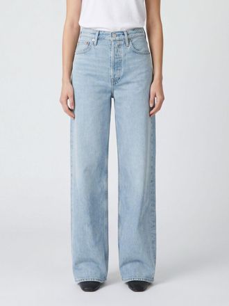 A Gold E Ren Wide Leg Jeans mit hoher Taille aus recyceltem Baumwolldenim