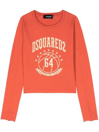 Dsquared2 t-shirt College Fit en coton - Orange