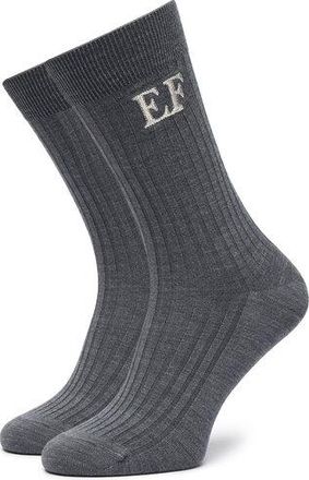 Elisabetta Franchi Lange Socken CZ-11A-67E2-V90 Grau