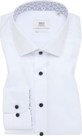 Eterna Baumwollhemd in Vollzwirn-Qualität mit Ausputz, Modern Fit in