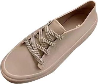 Generic Quatre bottes de pluie antid&eacute;rapantes tendance avec tube, chaussures en tissu pour femme, or, 38 EU