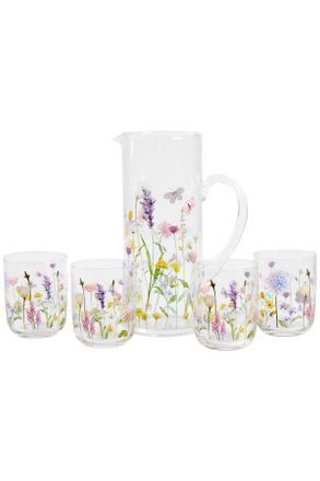 Landscape Gl&auml;serset, Klar, Mehrfarbig, Glas, 5-teilig, Lfgb, mundgeblasen, Essen & Trinken, Gl&auml;ser, Gl&auml;ser-Sets