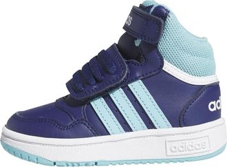 adidas Unisex Baby Hoops Mid Shoes, Dark Blue / Light Aqua / Cloud White, 25 1/2 EU