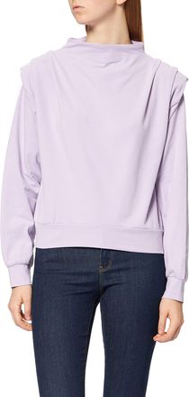 NA-KD Damen Detailed Hoodie Sweatshirt, Light Purple, L