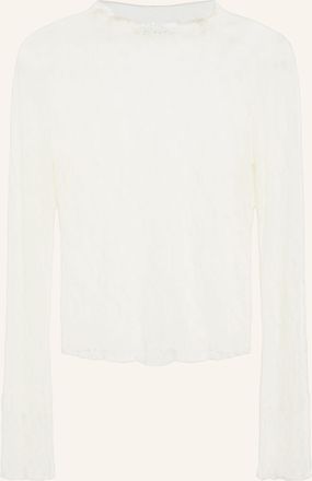 Comma Comma Longsleeve Aus Spitze weiss