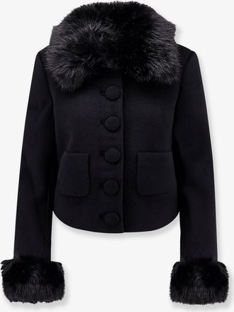 Self Portrait Wool blend blazer with faux fur details - SELF PORTRAIT - gender_Woman