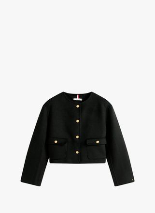 Tommy Hilfiger Veste unie en laine m&eacute;lang&eacute;e