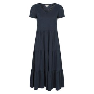 Mountain Warehouse Malaga Kleid f&uuml;r Damen Broderie-&Auml;rmel (Marineblau)