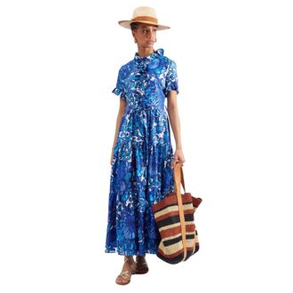 La DoubleJ Vetrata Grande Maxikleid - - Dresses - Damen - Blau - XS