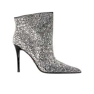 Steve Madden Sentinel Strass Stiefeletten f&uuml;r Damen, Metallic, Hoher Pfennigabsatz (Silber)