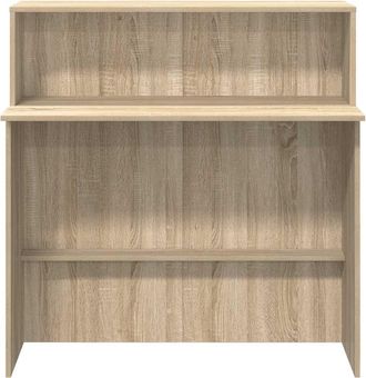 Generic Empfangstheke mit Ablagef&auml;chern, Moderne B&uuml;ro-Empfangstheke, Robuster Rezeptionsschreibtisch aus Holzverbundwerkstoff f&uuml;r Unternehmen, Zuhause, B&uuml;ro (