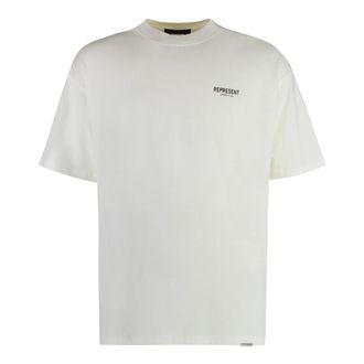 Represent Baumwoll-T-Shirt mit Rundhalsausschnitt - - Tops - Herren - Wei&szlig; - L