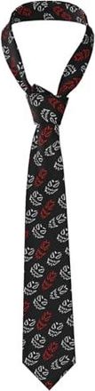Generic Cravate Fant&ocirc;mes Effrayants Blancs Et Rouges, Visage Mal&eacute;fique Noir Classique Cravates Tendance Cravates Homme Pour Remise De Dipl&ocirc;me Mariage L&Eacute;cole