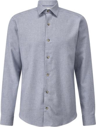 Eton Homme, Chemises, Bleu, Taille: XL Chemise en Flanelle Douce avec Col Écarté