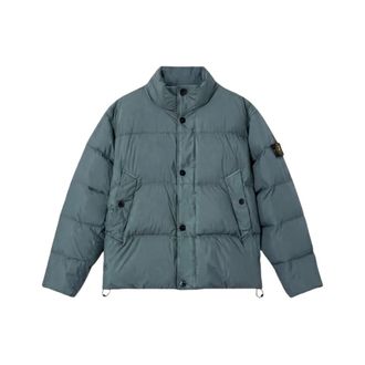 Stone Island Crinkle Reps NY Daunenjacke - - Jackets - Herren - Gr&uuml;n - L