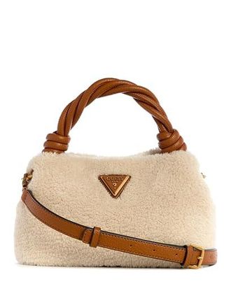 Guess Contemporain, Naturel/Cognac, One Size, Sac &agrave; bandouli&egrave;re Shaida avec poign&eacute;e sup&eacute;rieure