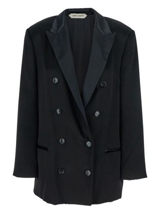 Alberta Ferretti Womens Blazer Double-Breasted Black Dress
