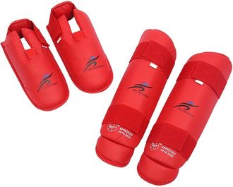 Perfeclan Schienbein-RIST-Protektoren Beinschutz Schienbein-Kick-Pads Schutzpolster Elastischer Kn&ouml;chel f&uuml;r Fu&szlig; & RIST Martial Karate Muay Thai Kickboxen - Red,