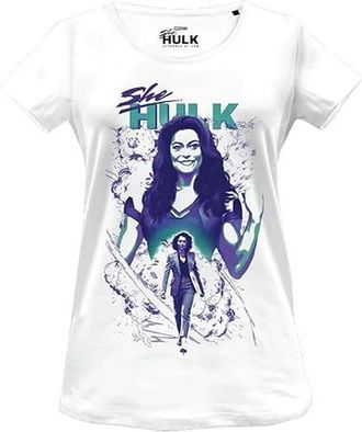 MARVEL Damen Woshehuts001 T-Shirt, weiß, X-Large