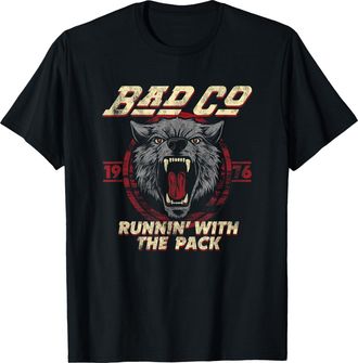 Bad Company Runnin With the Pack Wolf Head 1976 T-Shirt