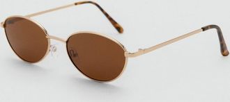 Mango Lunettes de soleil monture m&eacute;tallique or - Femme - Taille unique - MANGO