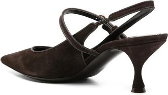 Dolce & Gabbana Pointed-Toe Leather Pump - Brown