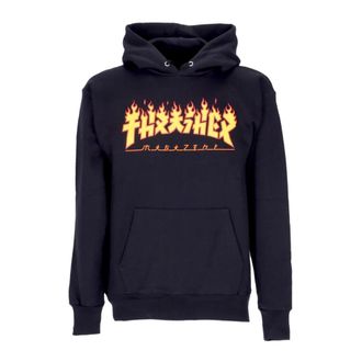 Thrasher Godzilla Flame Hood Herren Hoodie - - Sweatshirts & Hoodies - Herren - Schwarzk - XL