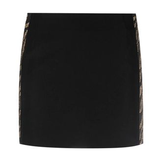 Just Cavalli Schwarzer Mini Rock Polyester Elastan - - Skirts - Damen - Schwarzk - XS