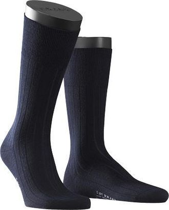 Falke Herren Socke blau Schur-Wolle unifarben