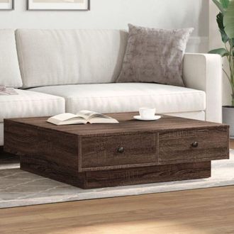 vidaXL Couchtisch Braun Eichen-Optik 90x90x28 cm Holzwerkstoff - Vidaxl