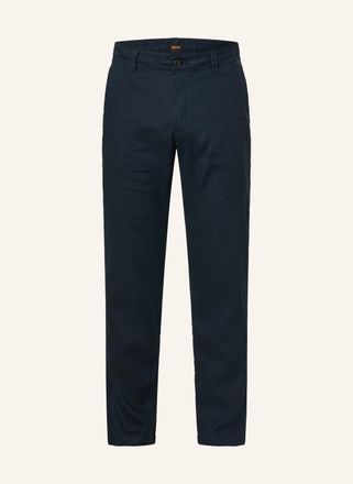 HUGO BOSS Leinenchino Sanderson Regular Fit blau