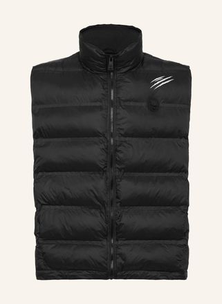 Plein Sport Plein Sport Daunenweste Scratch schwarz