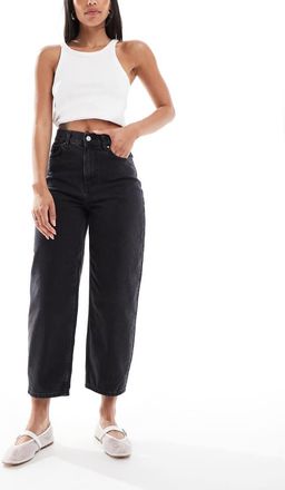 New Look Barrel Leg Jeans in Schwarz