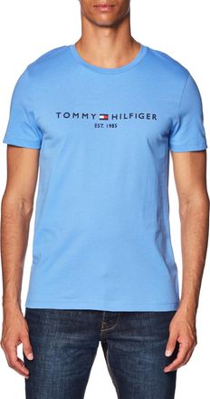 Tommy Hilfiger Herren T-Shirt Kurzarm Slim Fit, Blau (Blue Spell), XXL