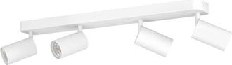 Eglo connect.z rail spot LED connect&eacute; Telimbela-Z, barre de 4 spots, lampe de plafond blanche, plafonnier contr&ocirc;lable par application et commande vocale, b