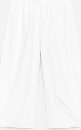 Arket Baumwollhose Mit Barrel Leg -Wei&szlig;