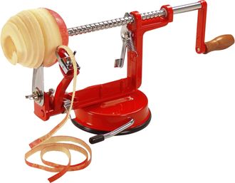 La Bonne Graine Apfelsch&auml;ler mit Saugnapfbefestigung - Manueller Apfelsch&auml;ler - Rot - Top-Qualit&auml;t - Franz&ouml;sische Marke