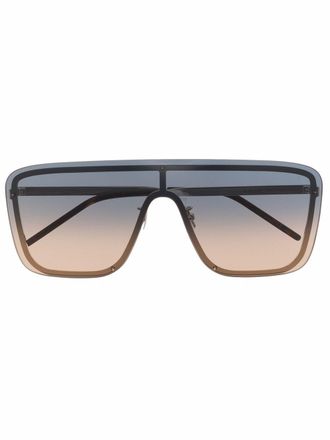 Saint Laurent Eyewear SL364 Mask Sonnenbrille - Silber