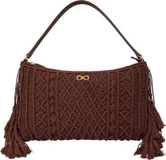 Twinset Femme, Sacs, Brun, Taille: ONE Size Sac bandouli&egrave;re en macram&eacute;