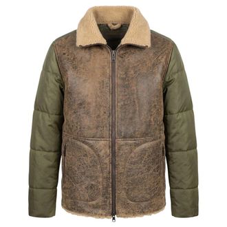 Giorgio Brato Doudoune Vintage en Cuir et Duvet - Homme - Vestes - Brun - Taille: 2XL