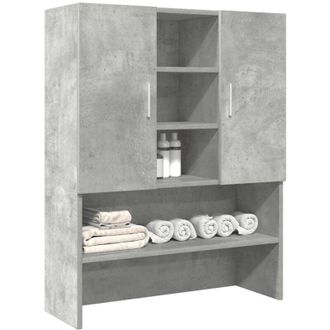 vidaXL Vidaxl - Meuble pour machine &agrave; laver Gris b&eacute;ton 70,5x25,5x90 cm 790771