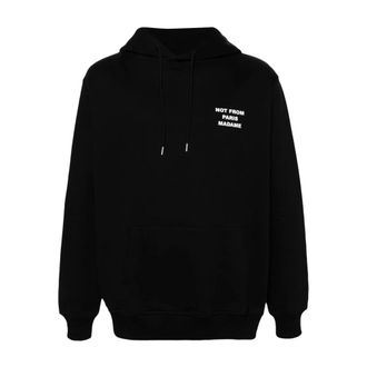 Dr&ocirc;le de Monsieur Schwarzer Baumwoll-Pullover mit Slogan - - Sweatshirts & Hoodies - Herren - Schwarzk - L