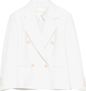 Max Mara Doppelreihiges Sakko - Wei&szlig;