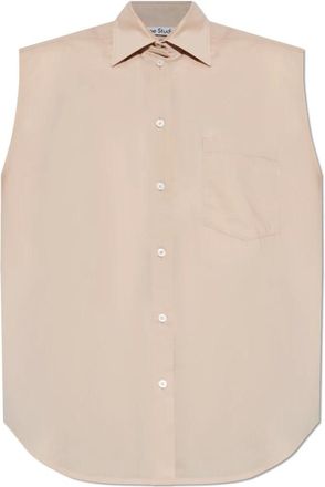Acne Studios Femme, Blouses et Chemises, Rose, Taille: 40 FR Blouse sans manches en soie