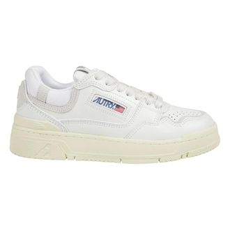Autry Wei&szlig;e Ledersneakers mit Wildlederdetails - - Shoes - Damen - Wei&szlig; - 35 EU