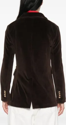 Circolo 1901 Velvet Double-Breasted Blazer - Brown