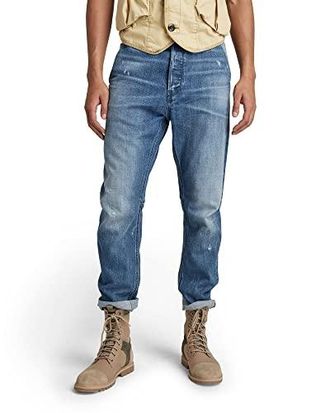 G-Star G-Star Homme Jean Grip 3D Relaxed Tapered, Bleu (faded hague blue destroyed D19928-C779-C764), 27W / 30L